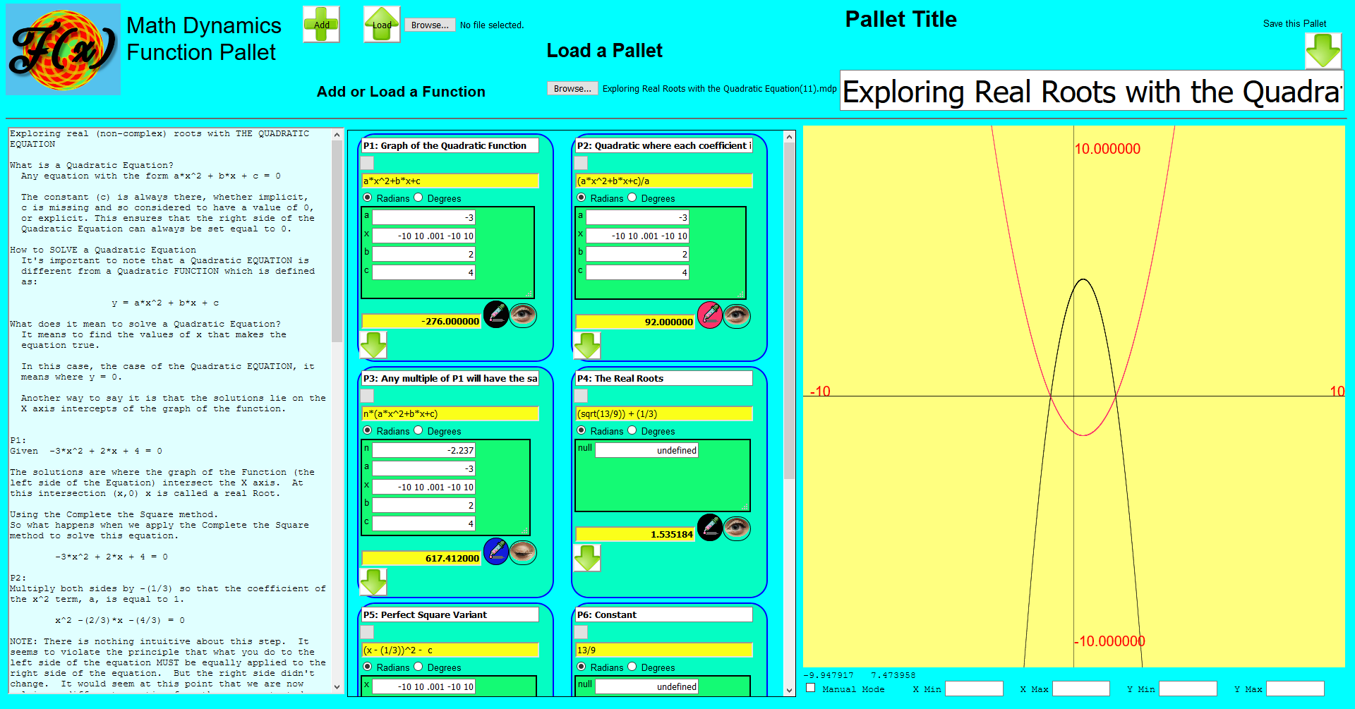 A Quadratic Deep Dive into Real Roots – Math Dynamics
